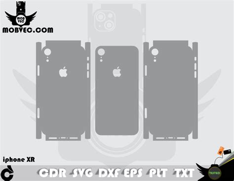 IPHONE XR Skin Cut Template Vector VectorGi Digital Market