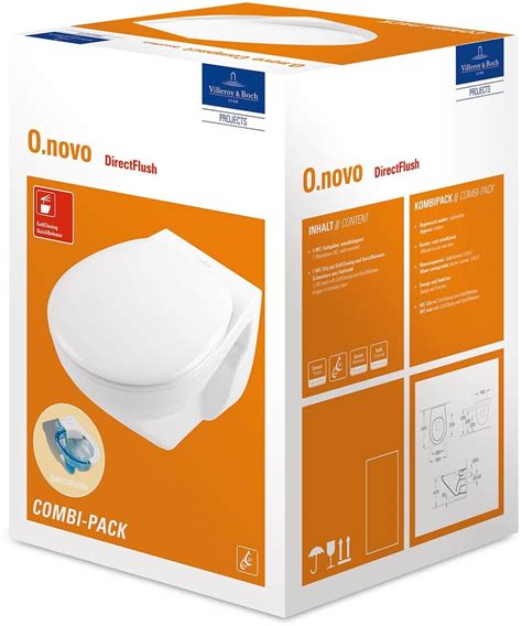 Villeroy Boch O novo Wand WC Combi Pack 36x54cm weiß 7682HR01 ab