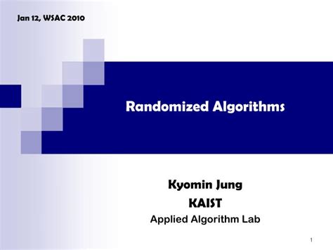 ppt randomized algorithms powerpoint presentation free download id 6812355