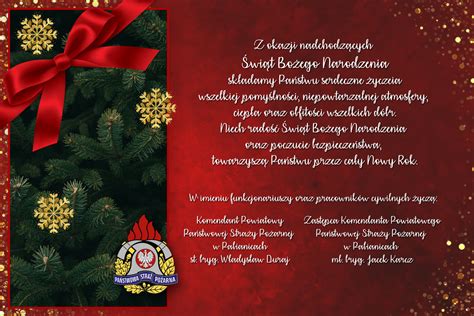 Życzenia Komendantów z okazji nadchodzących Świąt Bożego Narodzenia