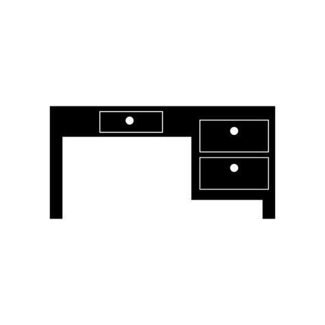 Modelo de design de vetor de logotipo de ícone de mesa Vetor Premium