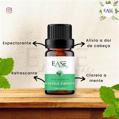 Óleo essencial 10ml Hortelã pimenta 100 puro e natural Elo7