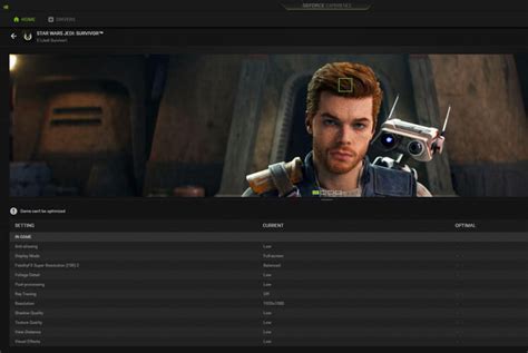 Geforce Experience Cannot Even Optimize Star Wars Jedi Survivor Gag