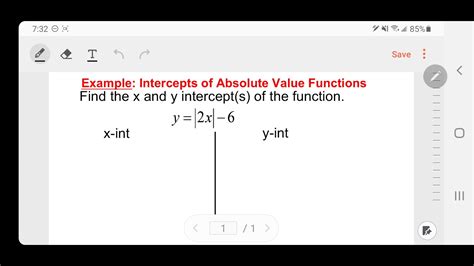 find x and y intercepts of absolute value functions algebraically youtube
