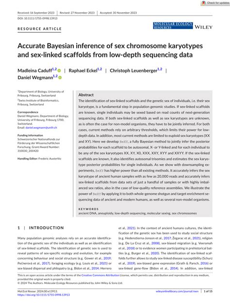 pdf accurate bayesian inference of sex chromosome karyotypes and sex linked scaffolds from low