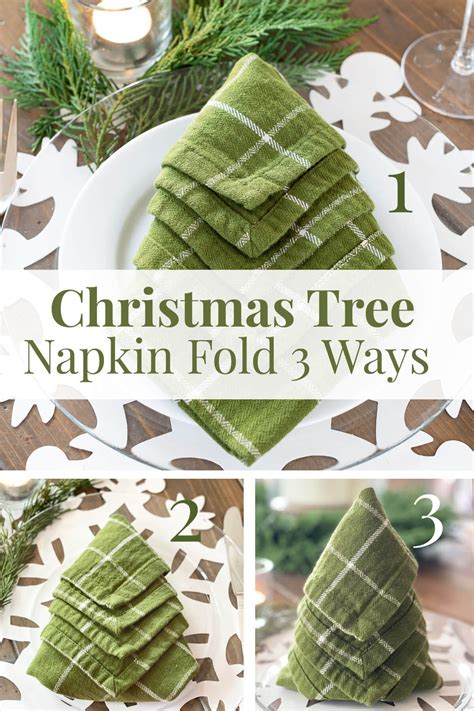 Christmas Tree Napkin Fold 3 Ways Artofit