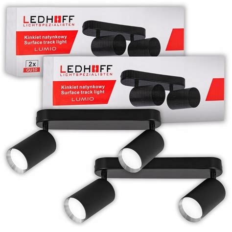 X Lampa Sufitowa Kinkiet Cienny Spot Czarna Oprawa Halogenowa Led X