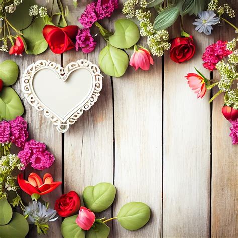 Borde lateral de flores de corazón y rosas para el día de san valentín