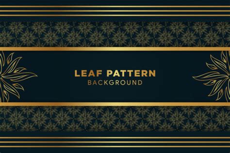 Gold Leaf Pattern Green Background Graphic By Noory Shopper Creative