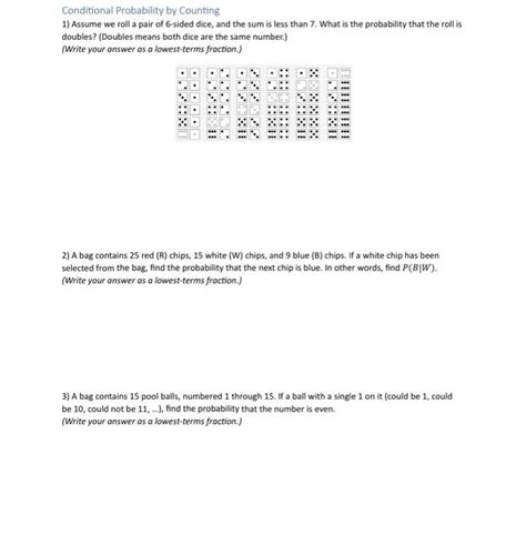 Solved Conditional Probability By Counting 1 Assume We Roll Chegg