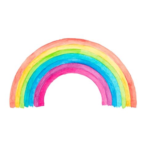 Dise O De Acuarela Arco Iris En Blanco Vector Premium