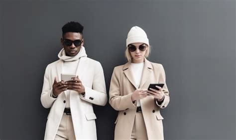 Premium Ai Image Two People Standing Next To Each Other One Wearing