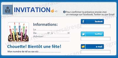 Cartes D Invitation Anniversaire Gratuites A Imprimer
