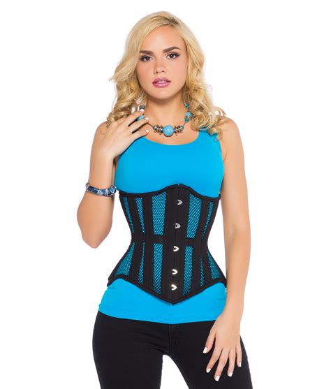 Lara Black Mesh Underbust Steel Boned Corset Glamorous Corset