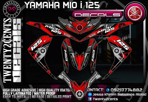 High Quality Decals And Stickers For Yamaha Mio I 125 125s Red Gray