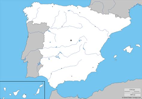 Mapa Mudo Rios Espa A Para Imprimir Mapa Europa