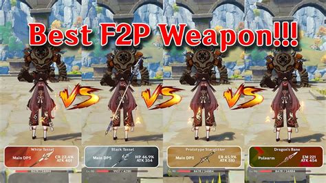 Best F2P WEAPON For Hu Tao Dragon S Bane Or White Tassel DMG