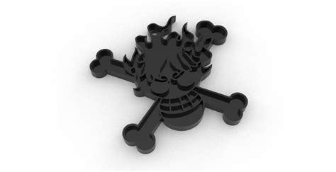 Archivo STL LLAVERO ONE PIECE GEAR 5 JOLLY ROGERObjeto Imprimible En