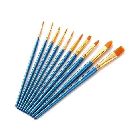 Kit 10 Pincel Para Aquarela Pintura A Óleo Acrilica Shopee Brasil