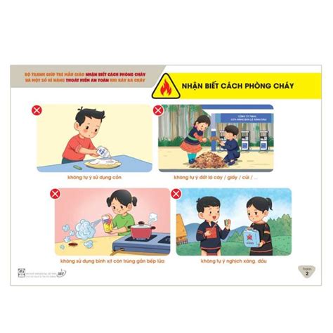 Bộ tranh giúp trẻ mẫu giáo nhận biết cách phòng cháy và một số kĩ năng