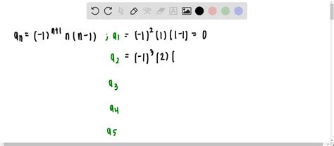 solved find the first five terms of the sequence