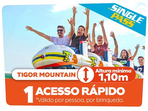 Single Pass 01 atração 1 Dia Tigor Mountain Beto Carrero World