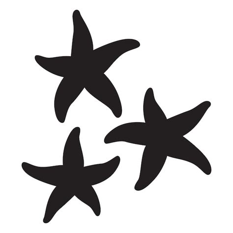 Ilustra O Vetorial De Design De Silhueta De Estrela Do Mar Cone