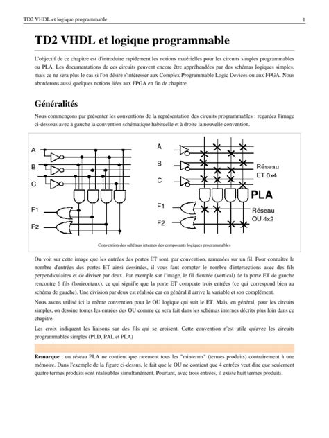 td2 vhdl et logique programmable pdf