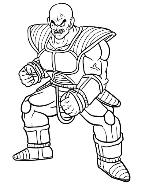 Coloriage nappa dragon ball z télécharger et imprimer gratuit
