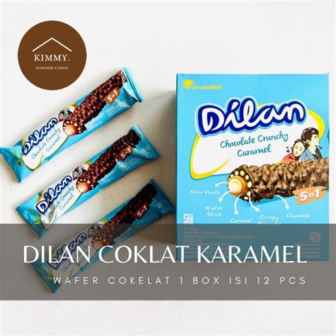 Jual DILAN CHOCOLATE CRUNCHY CARAMEL 1 BOX ISI 12 PCS DILAN COKELAT