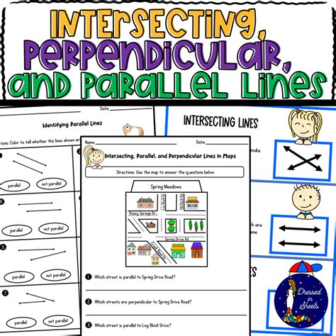 Intersecting Perpendicular And Parallel Lines Worksheets And Boom