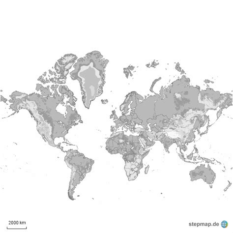 StepMap Weltkarte Landkarte für Welt