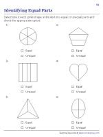 Partition Math Cards Partitioning Shapes Into Equal Areas Worksheets