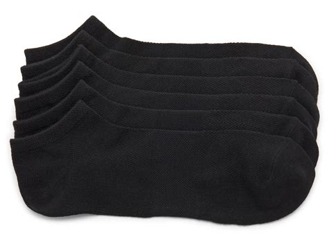 Mix No 6 Black Mens Extended Size No Show Socks 6 Pack Free Shipping Dsw