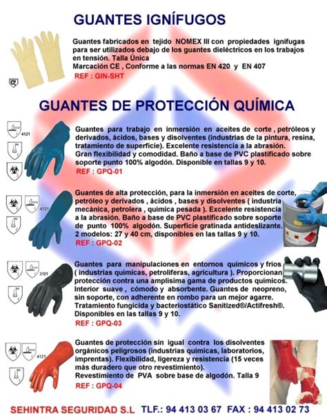 GUANTES SEHINTRA SEGURIDAD SEÑALIZACIONES Y ESTUDIOS TÉCNICOS DE