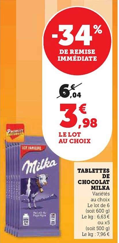 Promo Tablettes De Chocolat Milka Chez Super U Icatalogue Fr