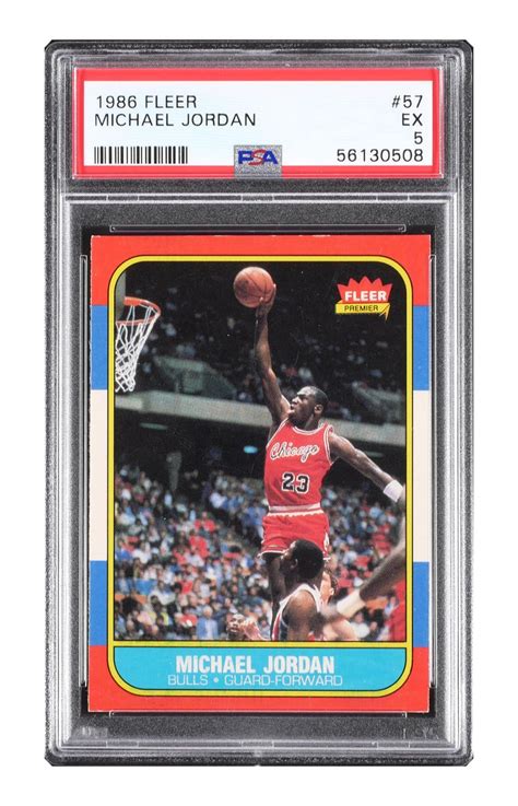 Sold Price 1986 Fleer Michael Jordan Rookie Card 57 PSA 5 July 6