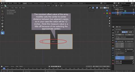 How To Use The Array Modifier With Imperial Units Blender Stack Exchange