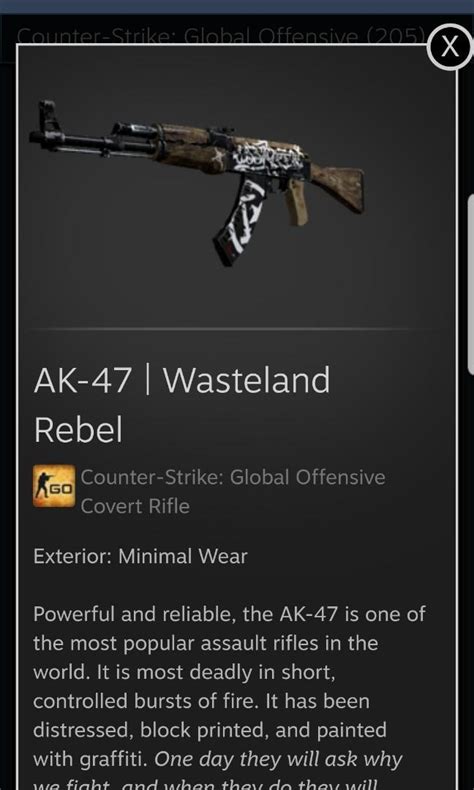 Csgo Skins AK 47 Wasteland Rebel MW Video Gaming Gaming Accessories