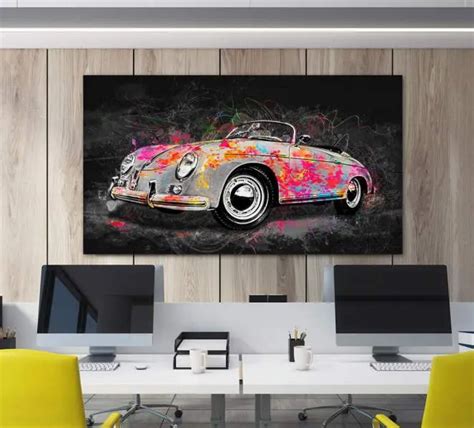 Porsche 356 Speedster Pop Art Leinwandbild Bestellen