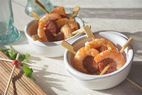 Brochettes crevette et chorizo apéro ou plus Au Fil du Thym