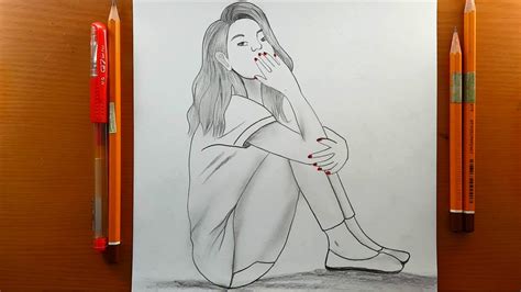 Come Disegnare Facilmente Ragazza Seduta Disegno Facile Per