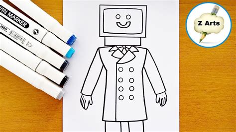 How To Draw And Paint TV MAN Step By Step SKIBIDI TOILET How To