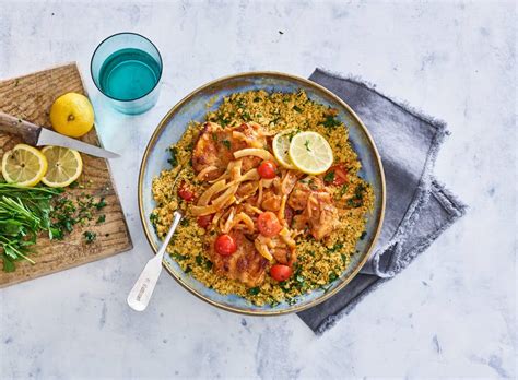 Kruidige kiptajine met couscous recept Allerhande Albert Heijn België