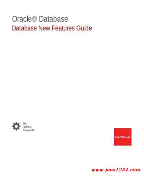 oracle 20c 新特性手册 pdf 下载 java知识分享网 免费java资源下载