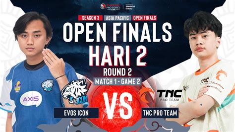 ID Hari Ke 2 Evos Icon Vs TNC Pro Team Round 2 Match 1 Game 2