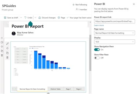 embed power bi report in sharepoint online power bi web part spguides