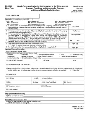 Fillable Online Fcc Quick Form Application For Authorization Fax