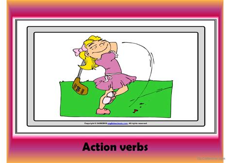 Action Verbs Flash Cards Training P English ESL Powerpoints