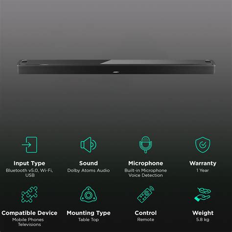 Buy BOSE Smart Ultra Bluetooth Soundbar With Remote Dolby Atmos Black